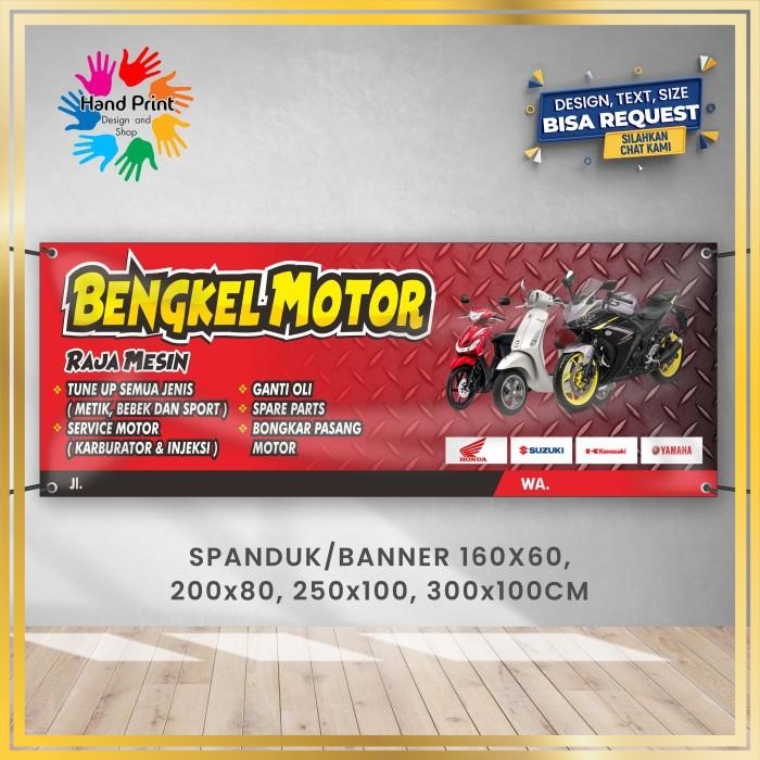 Jual SPANDUK BANNER Bengkel Dan Variasi Motor 300x100 CM | Shopee Indonesia