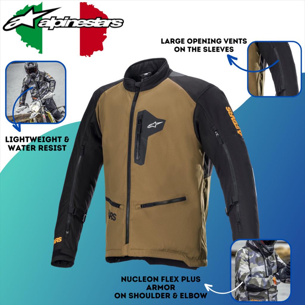Jual ALPINESTARS VENTURE XT JACKET |CAMEL BLACK | WATER RESIST JAKET ...