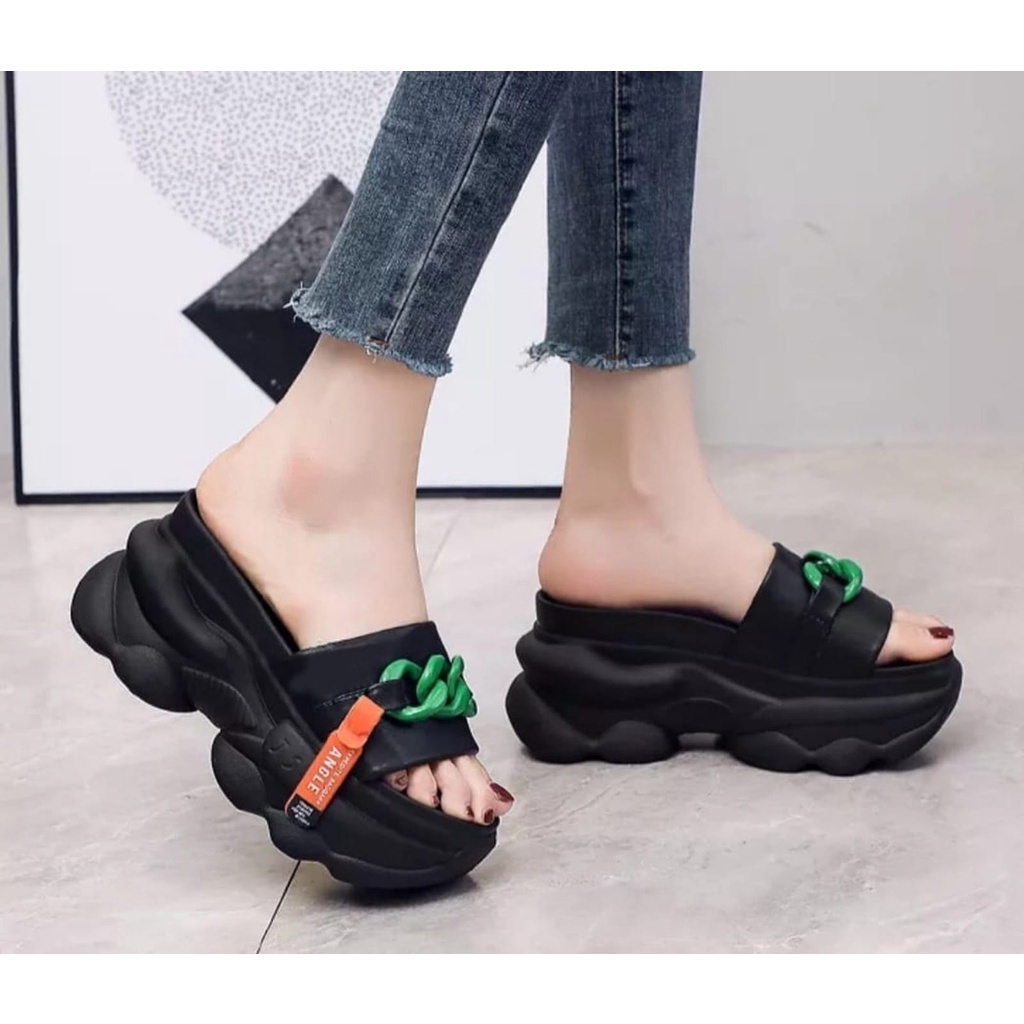 Jual NEWSTAR SANDAL WEDGES WANITA SOL TINGGI HD94 | Shopee Indonesia