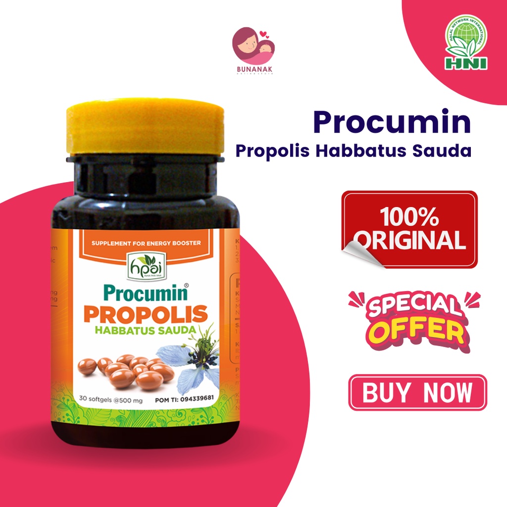Jual Procumin Propolis Habbatussauda Asli - HNI BPOM - Produk Herbal ...