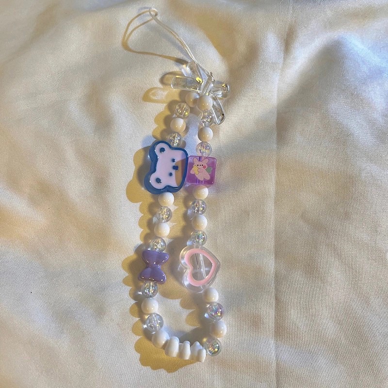 Jual Fashion Kartun Hewan Bunga Busur Manik Rantai Ponsel Akrilik ...