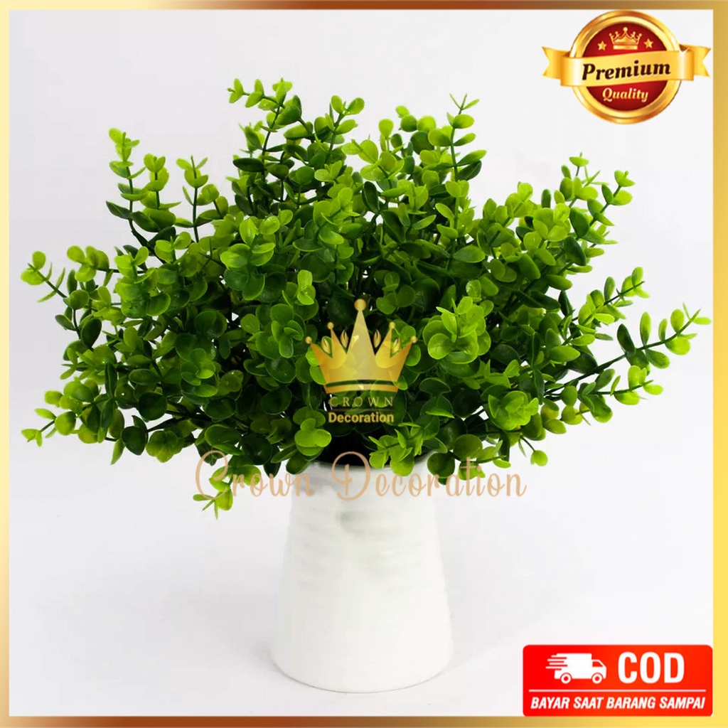 Jual Daun Ekaliptus Cabang 5 Artificial - Daun Dolar Eucalyptus Plastik ...