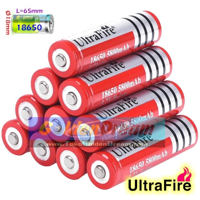 Jual UltraFire 18650 3000mAh 3.7V Rechargeable Lithium Protected ...
