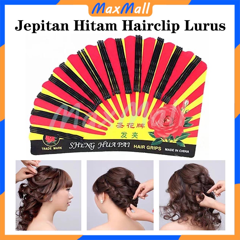 Jual Jepitan Lidi Besar Jepit Rambut Kipas Besar Hitam Gelombang Jepit ...