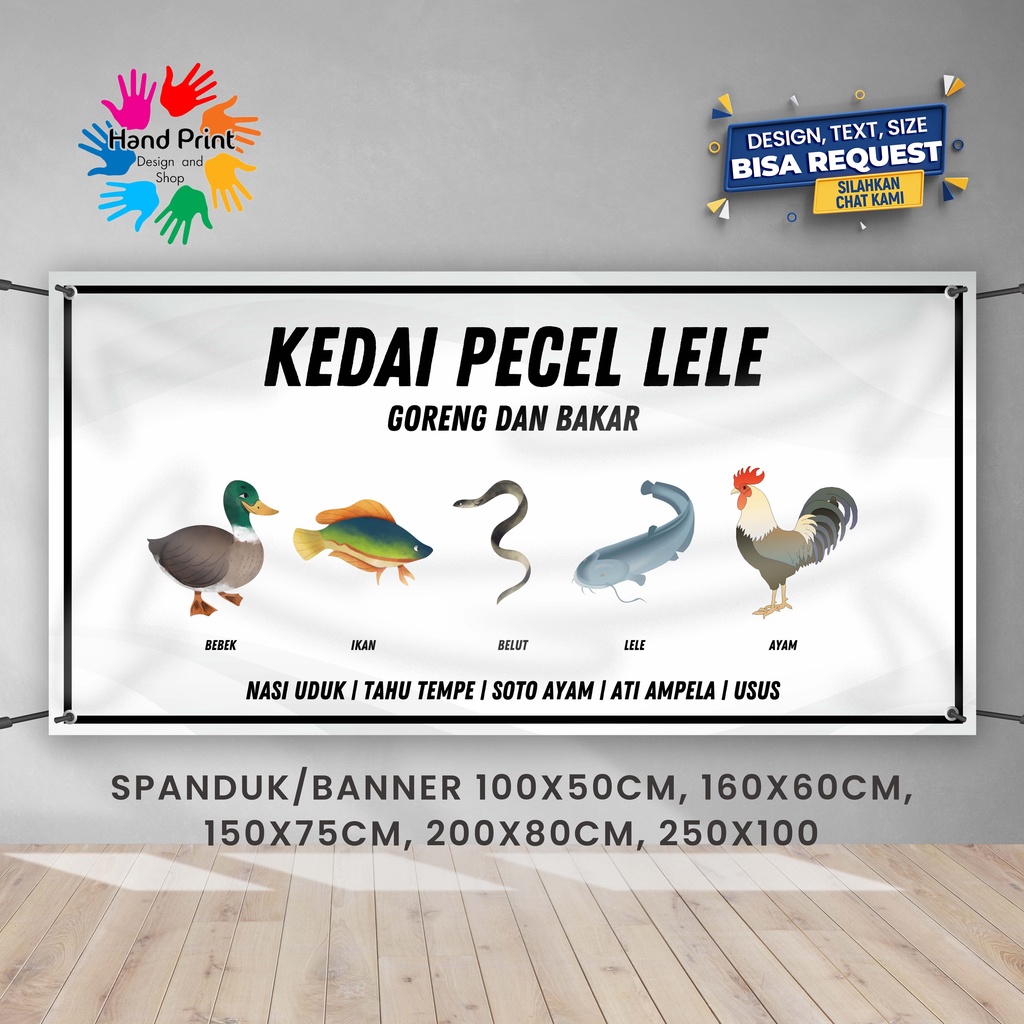 Jual Spanduk / Banner Pecel Lele Ayam Goreng Warung Makanan Restoran ...