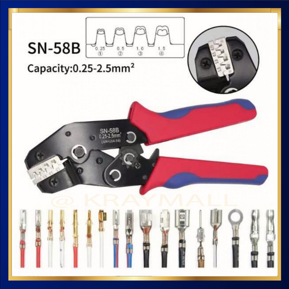 Jual Tang Crimper Terminal Cable Crimping Plier Compression Tool - SN ...