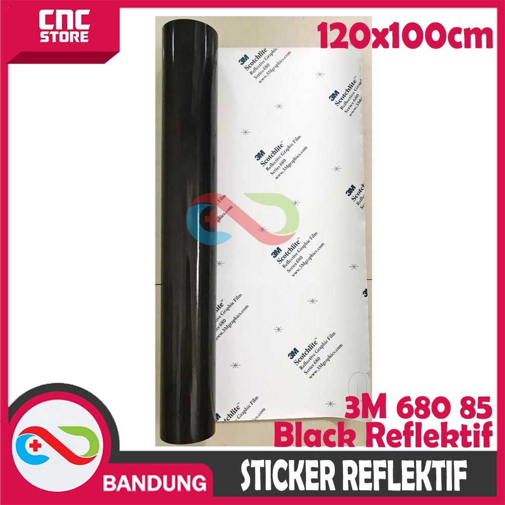 Jual STIKER STICKER 3M 680 85 BLACK REFLEKTIF NYALA PUTIH 120CM X PANJANG 100CM | Shopee Indonesia