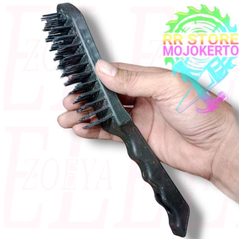 Jual Sikat Baja - SIkat Kawat - Sikat Besi Gagang PVC - 6 Baris ATS ...