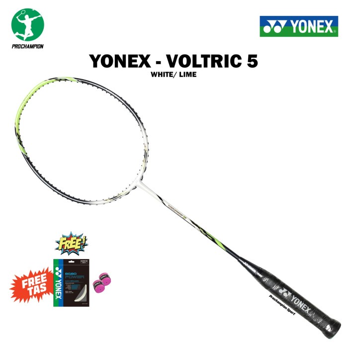 Jual Raket Badminton Original Yonex Voltric 5 White Lime | Shopee Indonesia