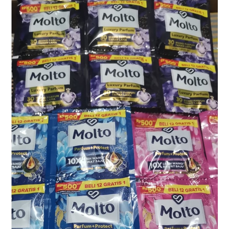 Jual MOLTO PENGHARUM PAKAIAN KEMASAN SACHET 1 RENTENG ISI 12PCS ...