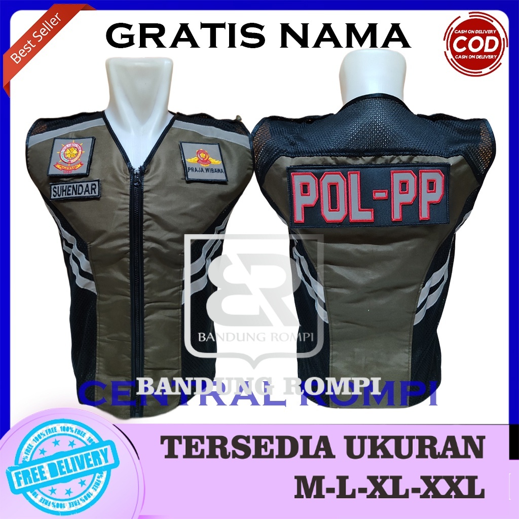 Jual Bandung_Rompi Rompi PolPP Bahan Taslan Anti Air Premium/Rompi ...