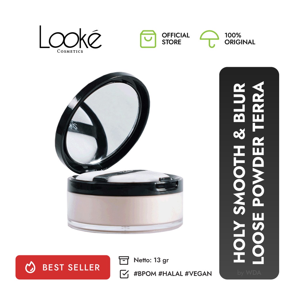 Jual Looke Holy Smooth & Blur Loose Powder Terra - Kulit Sawo Matang ...