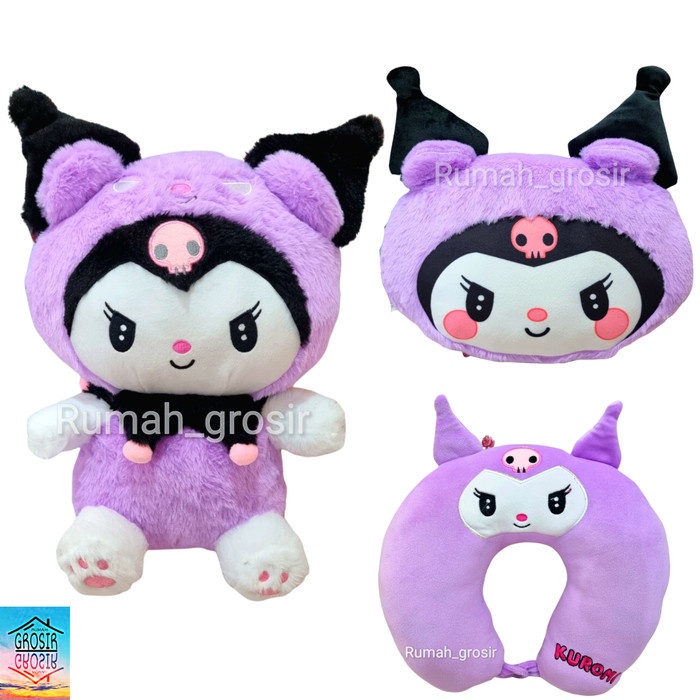 Jual Bantal atau Boneka Kuromi My Melody Hello Kitty Cinnamoroll Mewah Lucu - BANTAL KUROMI ...
