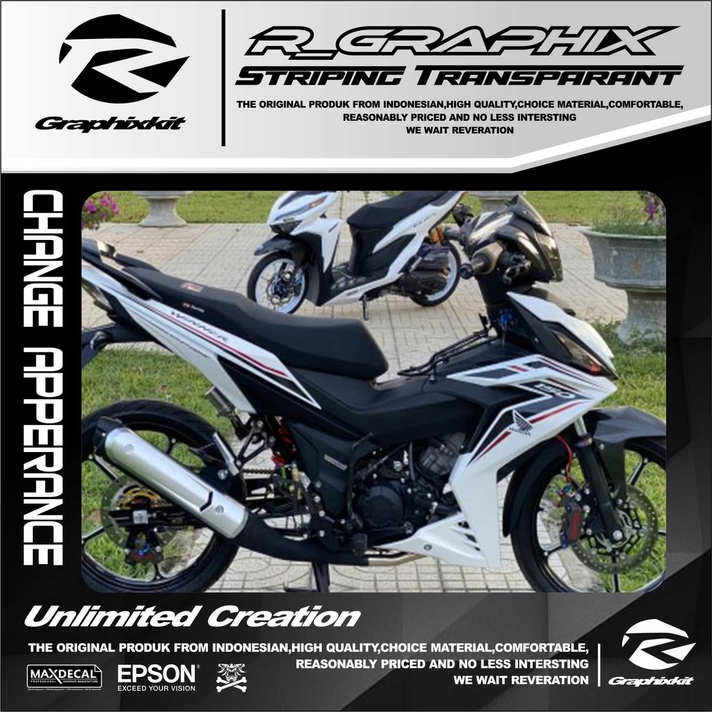 Jual 06148 sticker striping transparab SUPRA GTR 150 | Shopee Indonesia