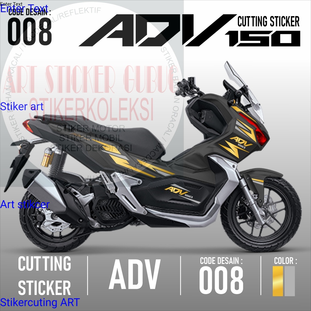 Jual Stiker Cutting Sticker ADV 150 - Aksesoris Motor Sticker Honda ADV ...