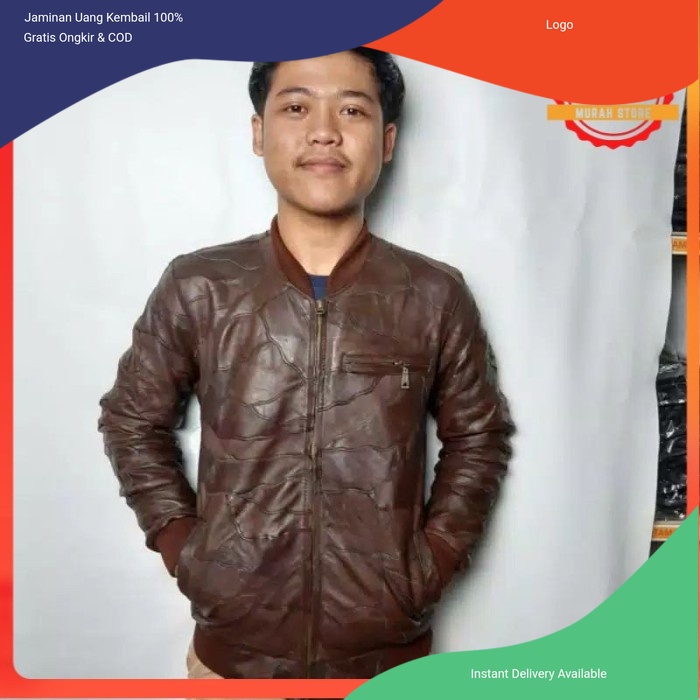 Jual Jaket Kulit Domba Asli Sambungan Model Bomber Kulit Asli Domba ...