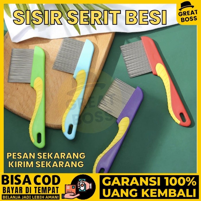 Jual Sisir Kutu Rambut Serit Ketombe Besi Logam Gagang Terminator ...