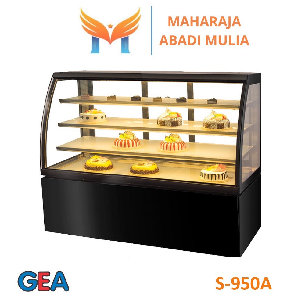 Jual Showcase Kue Gea S-950a Curved Glass Cake Showcase 660 Liter ...