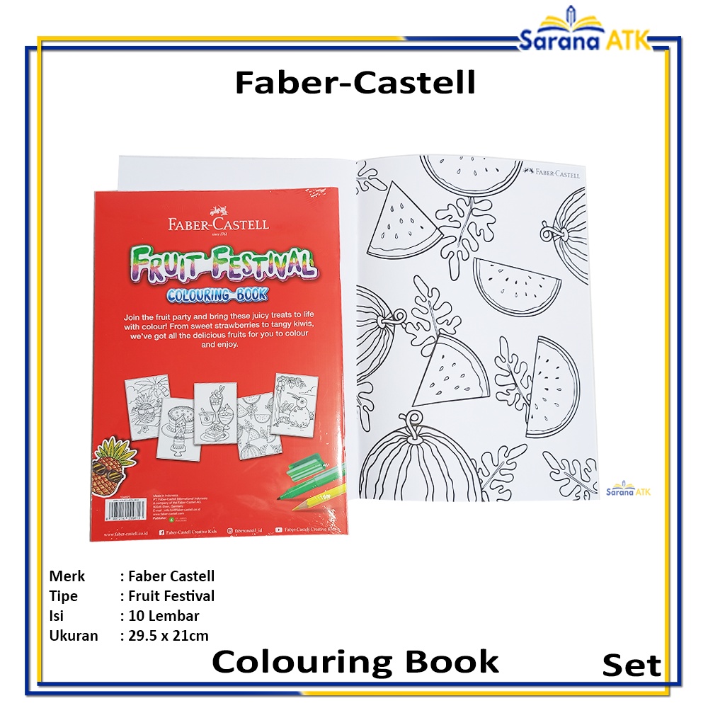 Jual Faber Castell - Buku Mewarnai Anak Fruit Festival Colouring Book ...