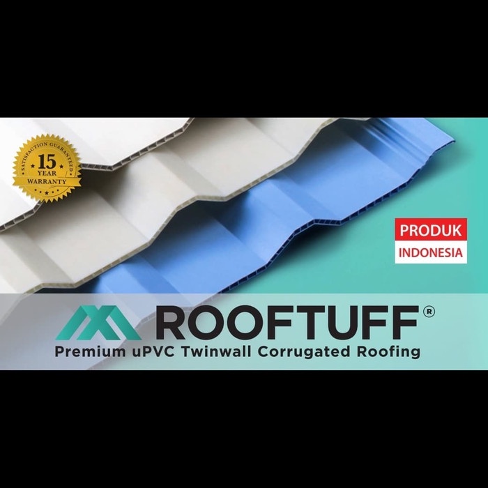 Jual Premium uPVC Twinwall Corrugated Roofing/Atap uPVC ROOFTUFF Free ...