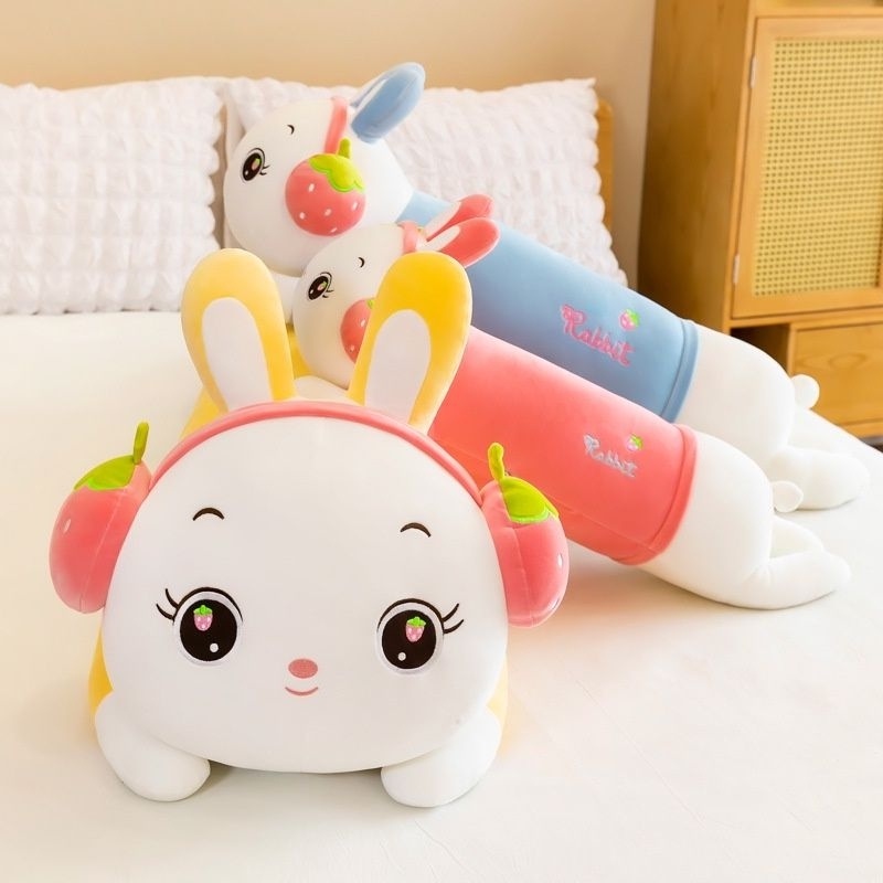 Jual Guling Boneka Rabbit Bunny Pakai Bando Strawberry Kelinci Ukuran ...