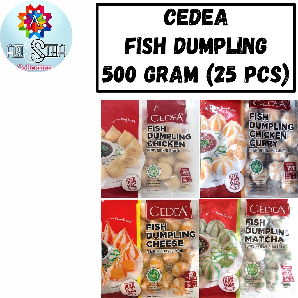 Jual Cedea Fish Dumpling Cheese Chicken Kari Ayam Matcha 500 Gram 25 ...