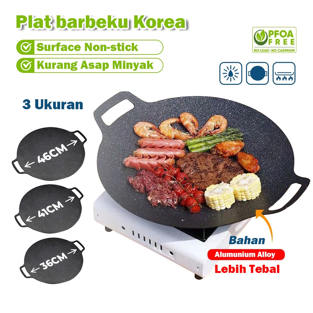 Jual Tenwow Grill Pan Korean 30cm-38cm Alat Panggang Daging Alat ...