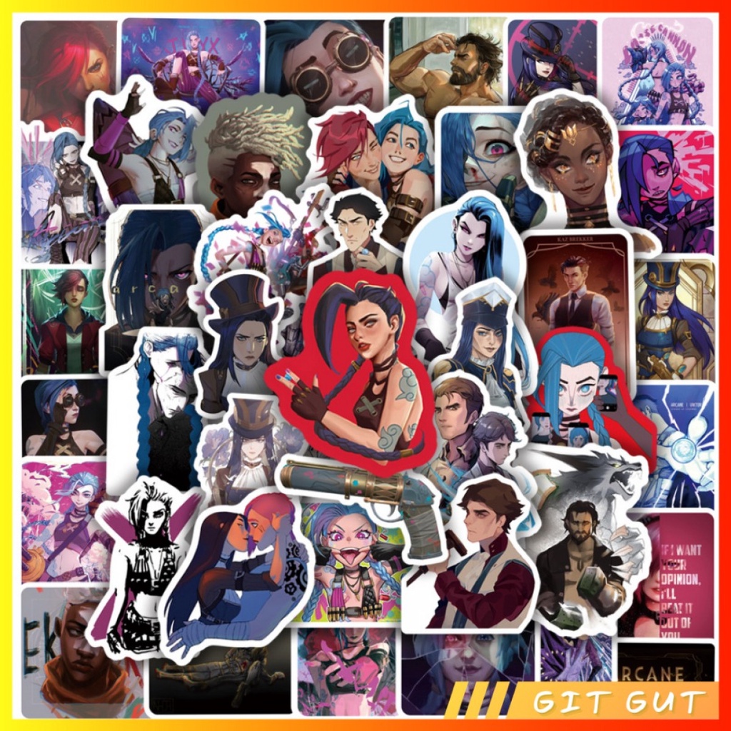Jual Sticker Pack Stiker Vinyl 50 pcs LoL League of Legends Arcane ...