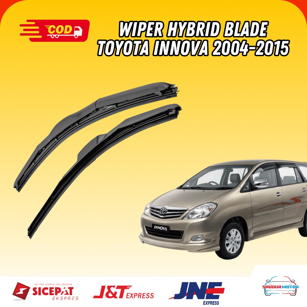 Jual Wiper Hybrid Blade Toyota Kijang Innova Lama 2004 - 2015 Frameless ...