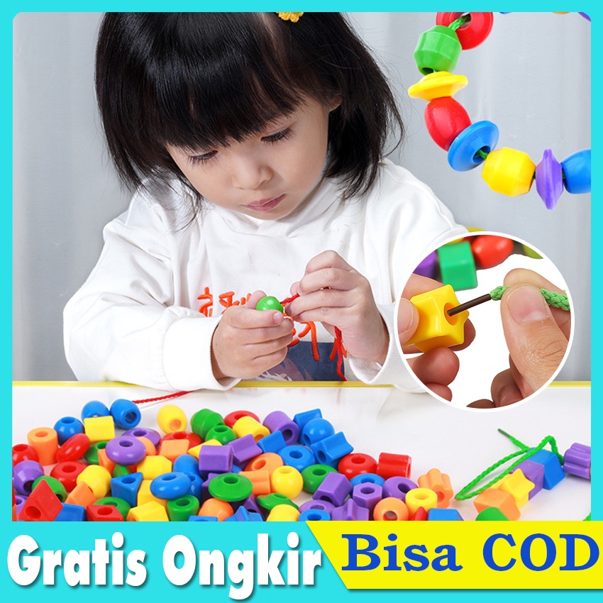 Jual Lacing Colorful Beads 500gram | Mainan anak | Edutoys | Belajar ...