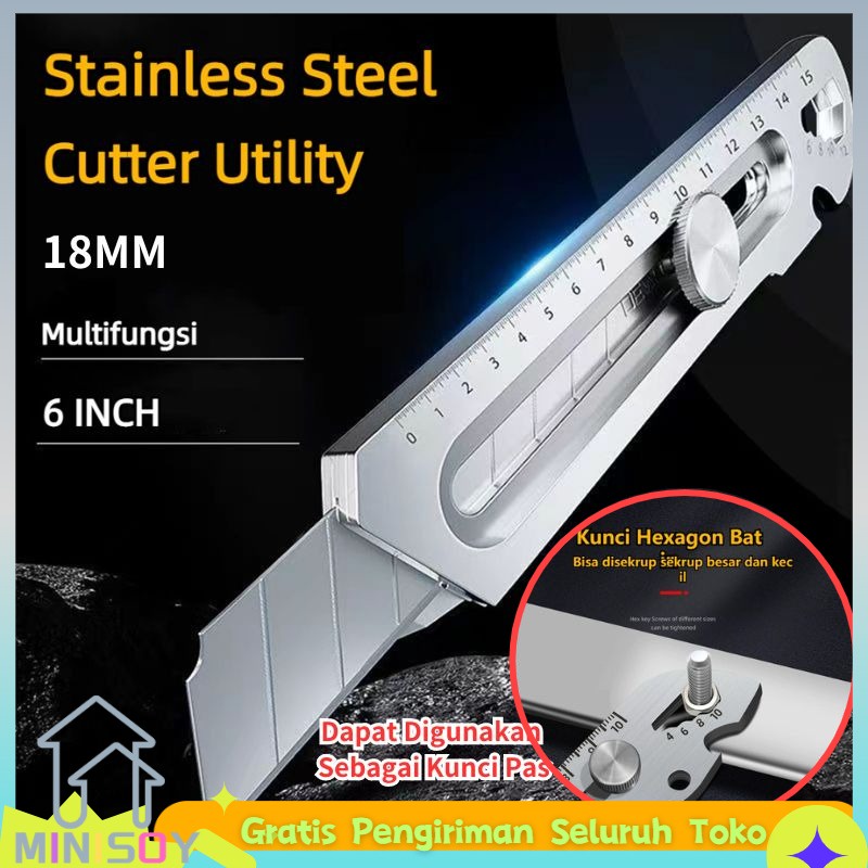Jual 【COD】18mm Multifungsi Cutter/Cutter Besar Model Putar/Cutter Besi ...