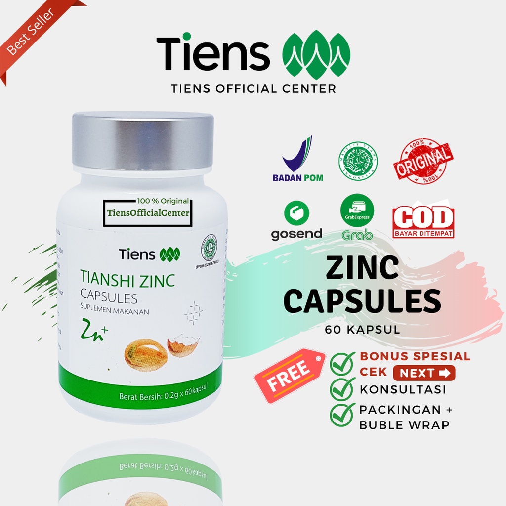 Jual Suplemen Makanan Tiens Tianshi Zinc Capsules Original | Shopee ...