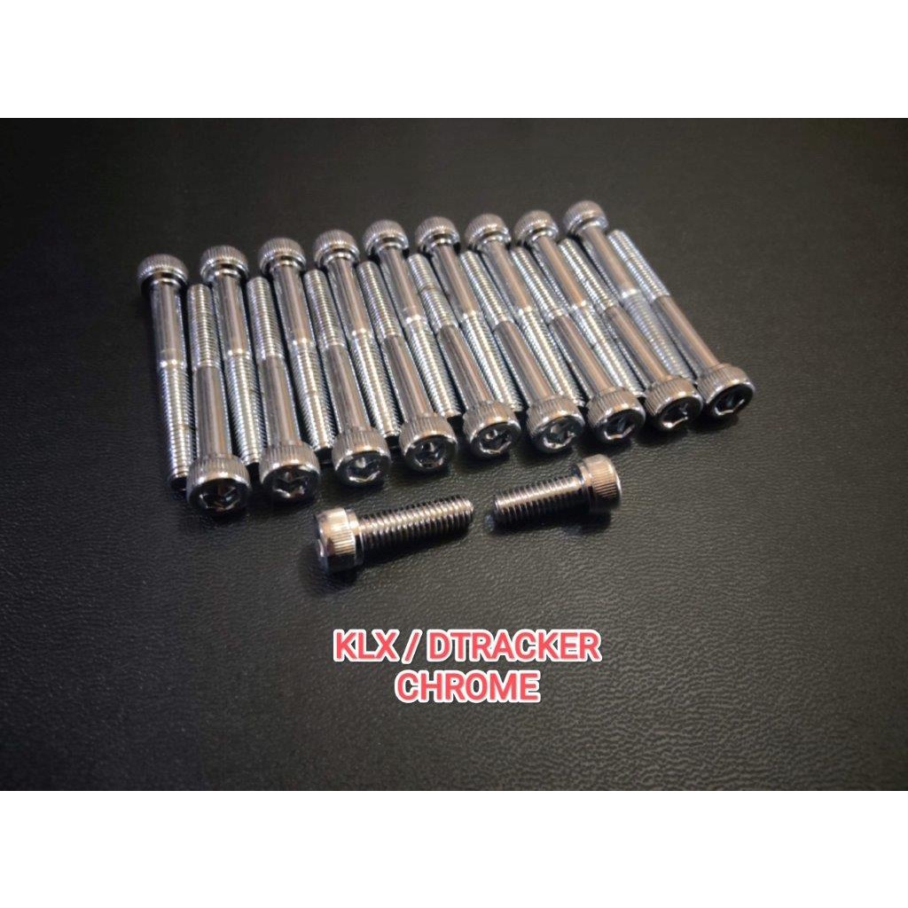 Jual BAUT MESIN KLX DTRACKER CHROME MODEL BAUT L SET BAK MESIN KANAN ...