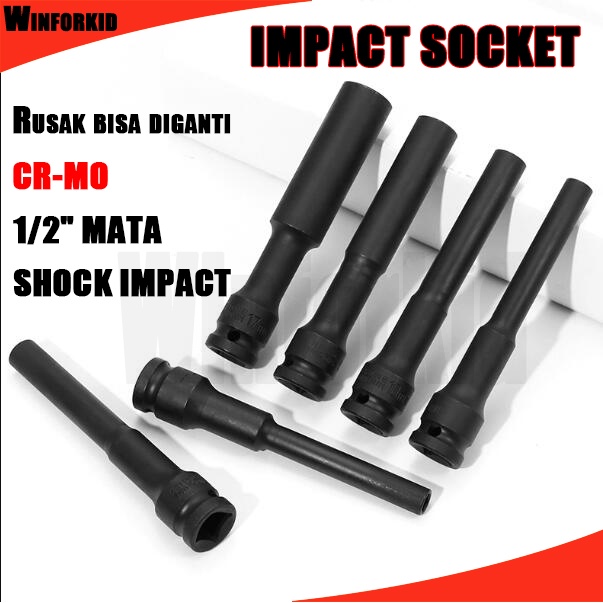 Jual 130MM Soket Impact Ekstra Panjang 1/2 "Adaptor Kepala SoketHex ...
