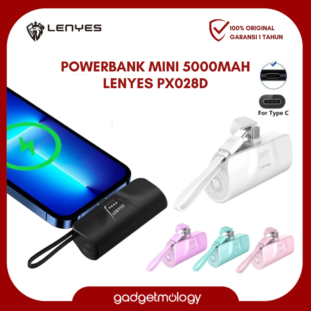 Jual LENYES Powerbank PX028D 5000mAh Power Bank Mini Fast Charging 22 ...