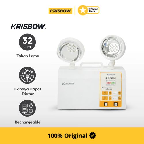 Jual Krisbow Emergency Lamp Ampu Darurat Twin Spot Led 5038R | Shopee ...