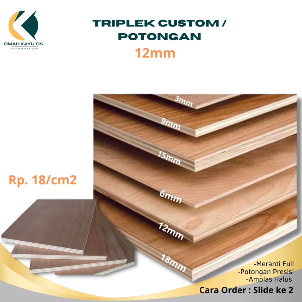 Jual Triplek Multiplek 12mm Potongan Custom Sesuai Request Berkualitas ...