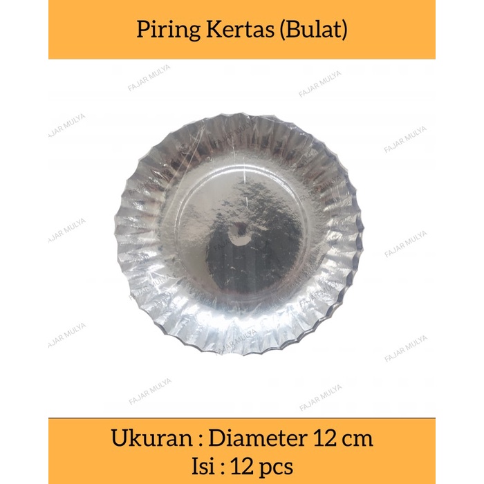 Jual Fajar Mulya - Piring Kertas Kue / Piring Kertas Kecil Bulat / @12 pcs | Shopee Indonesia