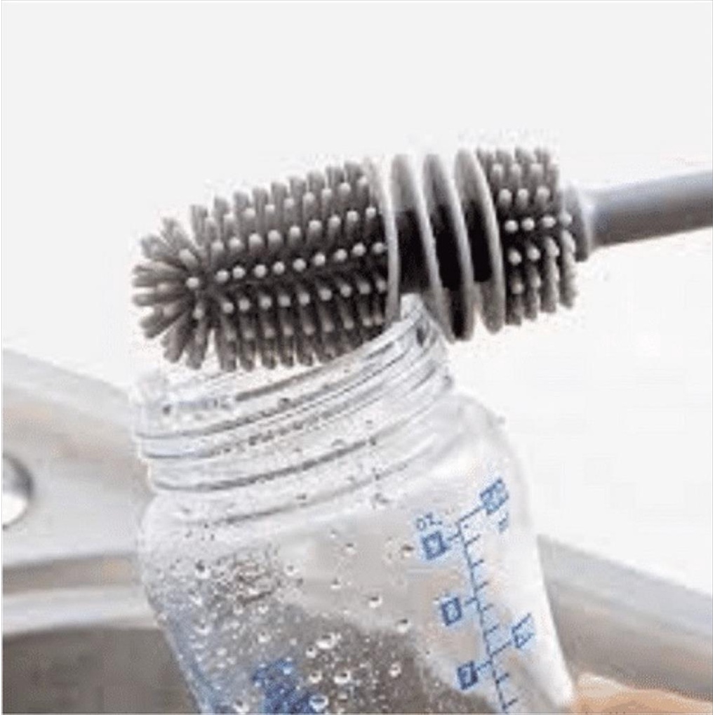 Jual Sikat Silicone Pembersih Botol / Brush Gagang Panjang Bahan Silikon Sikat botol susu ...