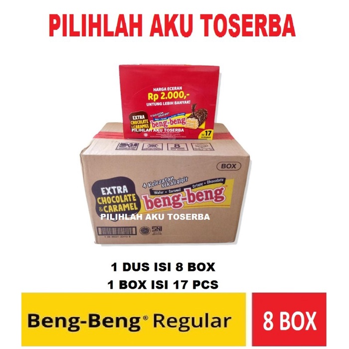 Jual Beng-Beng Regular - Beng-Beng Coklat - 1 kardus isi 8 box (20 pcs ...