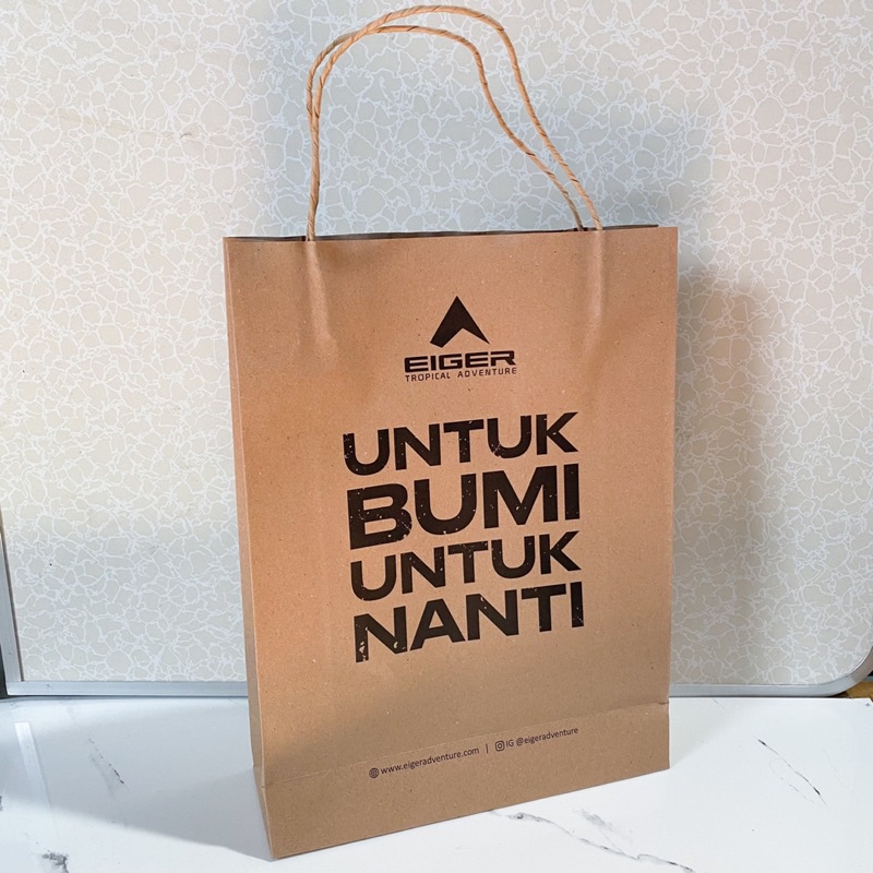 Jual Paperbag Eiger Original Shopping Paper Bag Kado Hadiah Outdoor ...