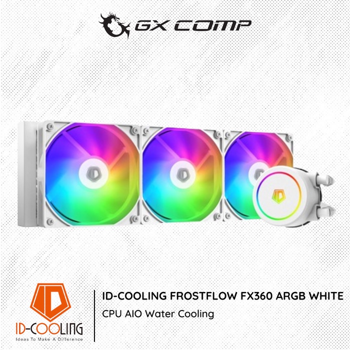 Jual ID-COOLING FROSTFLOW FX 360 ARGB White | AIO CPU Liquid Water Cooling | Shopee Indonesia