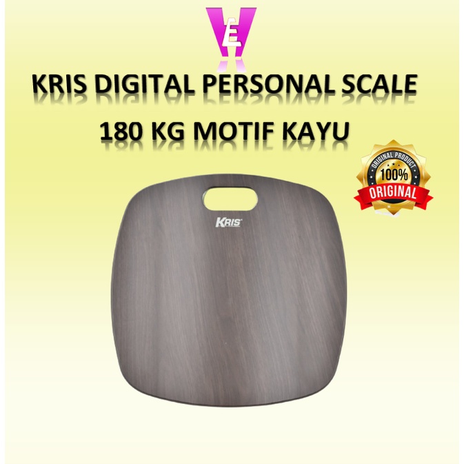 Jual KRIS TIMBANGAN BADAN / DIGITAL PERSONAL SCALE 180 KG / MOTIF KAYU ...