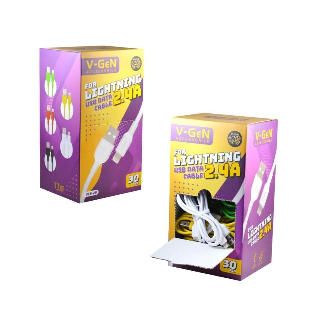 Jual [HWARTZ] KABEL DATA USB V-GEN VCB-27 VCB27 MICRO USB BOX ISI 30PCS ...