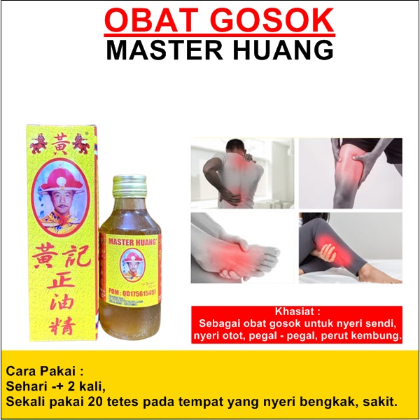 Jual Obat Gosok Master Huang 150ml Untuk Nyeri Sendi Keseleo Untuk Kaki ...
