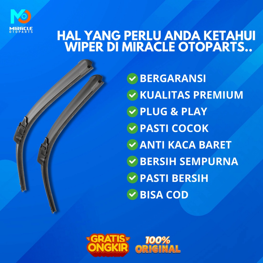 Jual Wiper Depan Mobil Suzuki Jimny Katana Frameless 1 Set Kiri dan Kanan / Karet Wiper Mobil ...