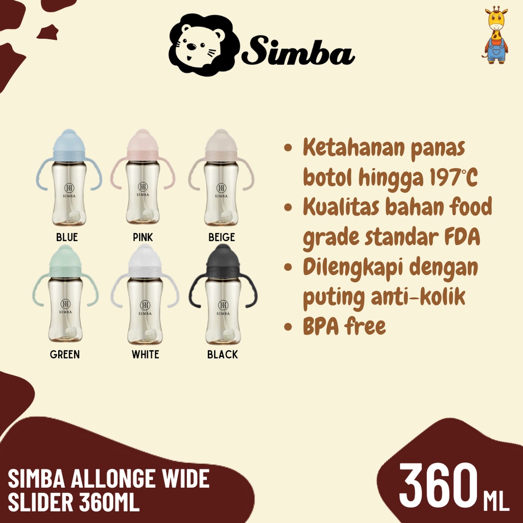 Jual SIMBA Allonge Wide Slider 360ml - Botol Bayi | Shopee Indonesia
