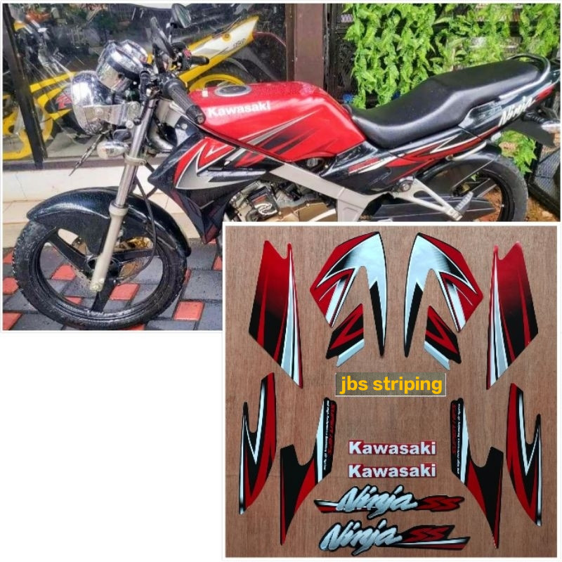 Jual Stiker ninja ss Striping Kawasaki Ninja SS merah tahun 2010 lis ...