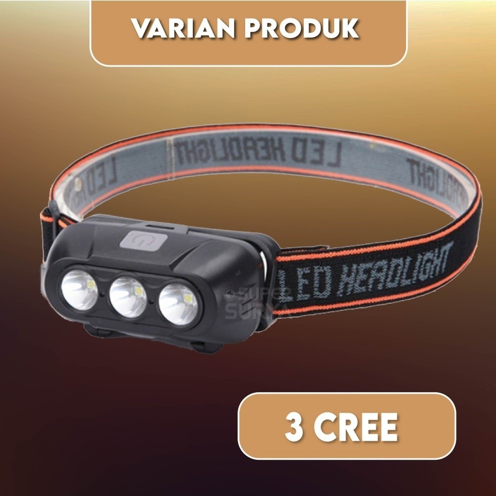 Jual Senter Kepala Mini COB Cree Light Senter Cas Rechargeable Headlamp LED | Shopee Indonesia