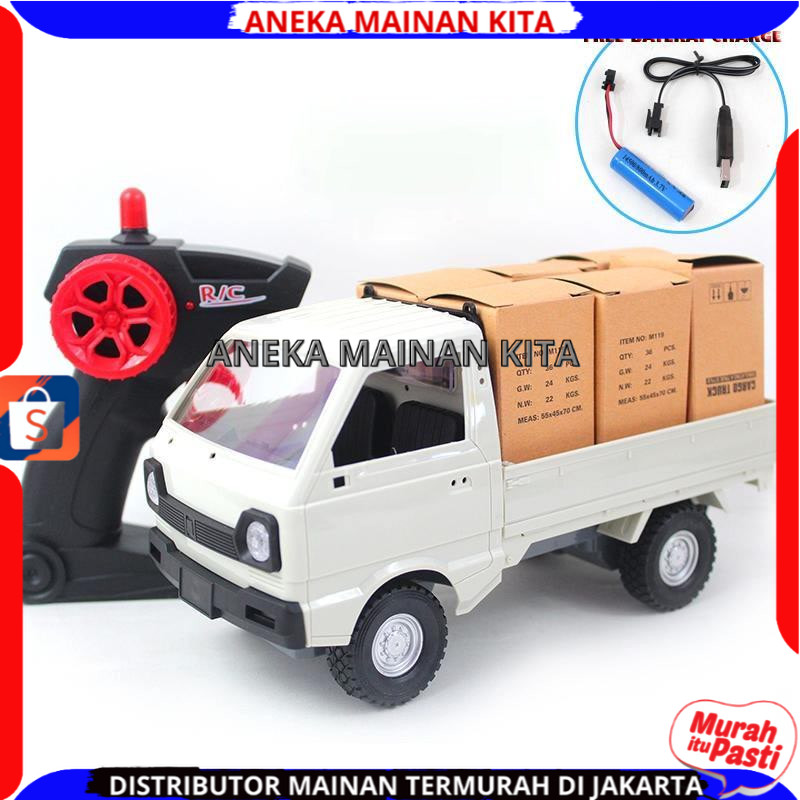 Jual Mainan Mobil Remote Control Carry Cargo Box Truck Drift Skala 1:16 ...